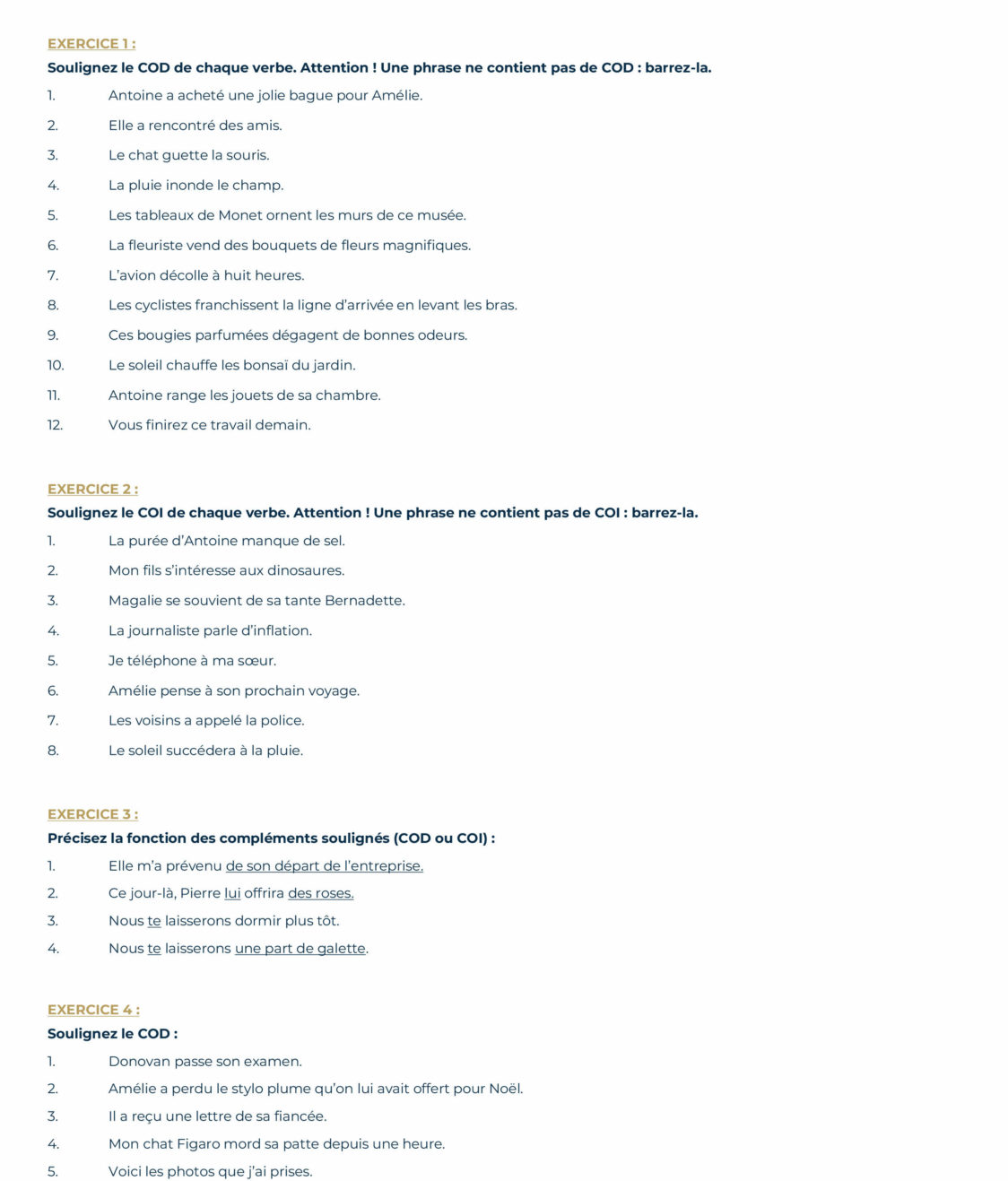 Démêler le COD et le COI : un jeu d’enfant - Classe de Français