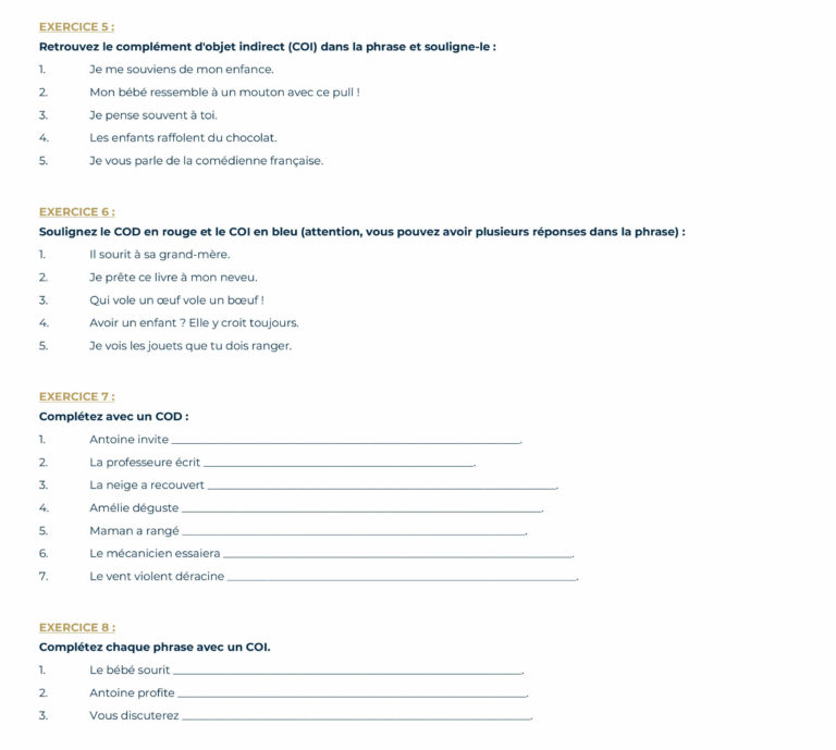 Démêler le COD et le COI : un jeu d’enfant - Classe de Français